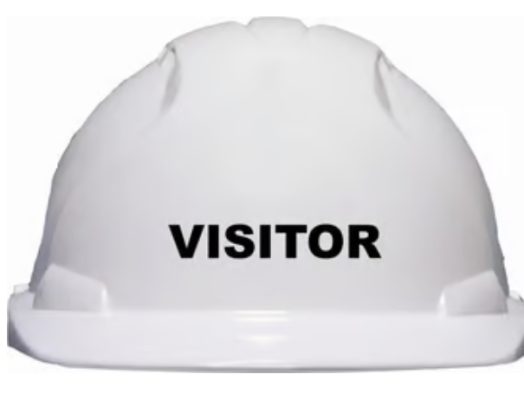 SAFETY HELMET EVO3 WHITE VISITOR LOGO - Building Equipment Supplies
